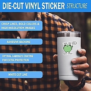 I Have Had About Enough Frog Sticker, Frog With Knife Sticker, Cute Frog Stickers, Animal Sticker, Water Assitant Die-Cut Vinyl Funny Decals for Laptop, Phone, Water Bottles, Kindle Sticker