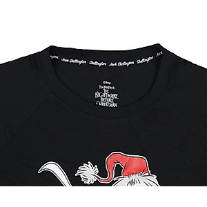 The Nightmare Before Christmas Women's Jack Skellington No Sleep Til Xmas Sleep Shirt with Socks (Large) Black