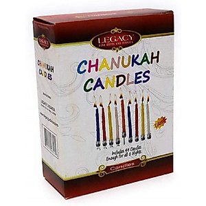 Hanukkah Multi Colored Candles / 44 Per Box