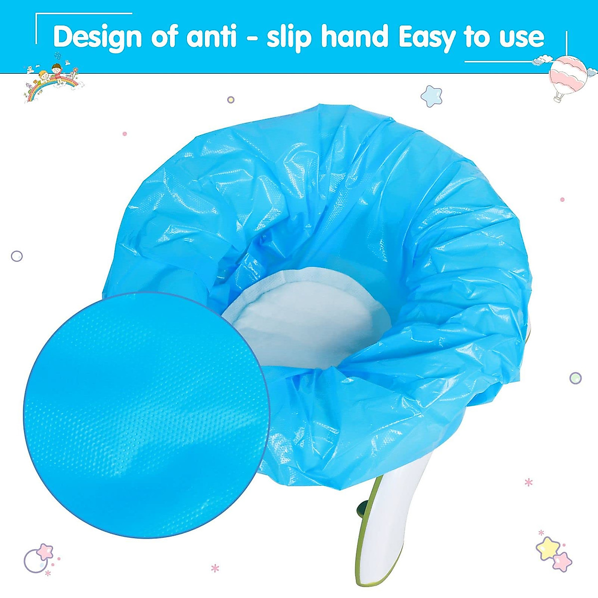 Disposable Potty Liners Compatible with OXO Tot 2-in-1 Go Potty 45 Counts Super Absorbent Potty Refill Bags Leak-Proof Bags fit Most Kids Portable Potty