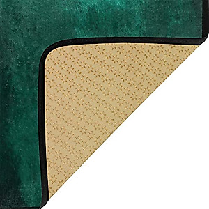 Qilmy Hunter Green Rug Non-Slip Large Rugs Soft Comfort Area Rug Home Decorative Floor Mat Carpets for Living Room Bathroom Dining Room Bedroom Dormitory-39X20 Inch