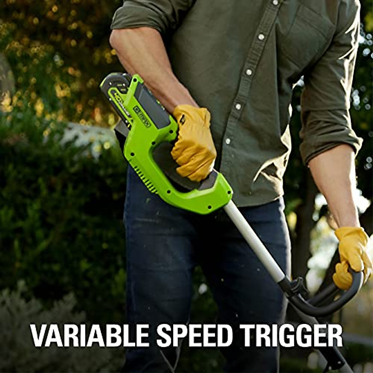 Greenworks 40V 12" Cordless String Trimmer, 2.0Ah Battery and Charger Included