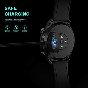 TUSITA [2-Pack Charger Compatible with TicWatch Pro 3, Pro 3 LTE, Pro X, E3 Smart Watch - Magnetic USB Charging Cable 3.3ft 100cm - Smartwatch Accessories