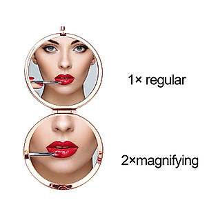 REHALY Daughter Wedding Gift from Mom Dad, Bride Gifts for Wedding Day, Unique Wedding Keepsake Gifts for Daughter from Mom on Wedding Day, Rose Gold Compact Mirror for Her