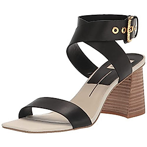 Dolce Vita Women's Paytin Heeled Sandal, Black Leather, 6