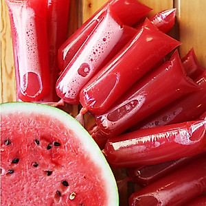 100 Pcs Bolsas Para Helado Bolis/Ice Candy Wrappers/Ice Moldes Para Paletas De Helado, Plastic Disposable Ice Popsicle Bags and Icecream Maker