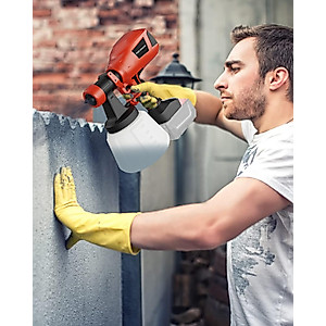 Cordless Paint Sprayer Compatible with Milwaukee M18 18V Battery, Spray Paint Gun with 5 Copper Nozzles, Electric Paint Sprayer for House Painting, Paint Sprayers for Home Interior, Fence (Tool Only)