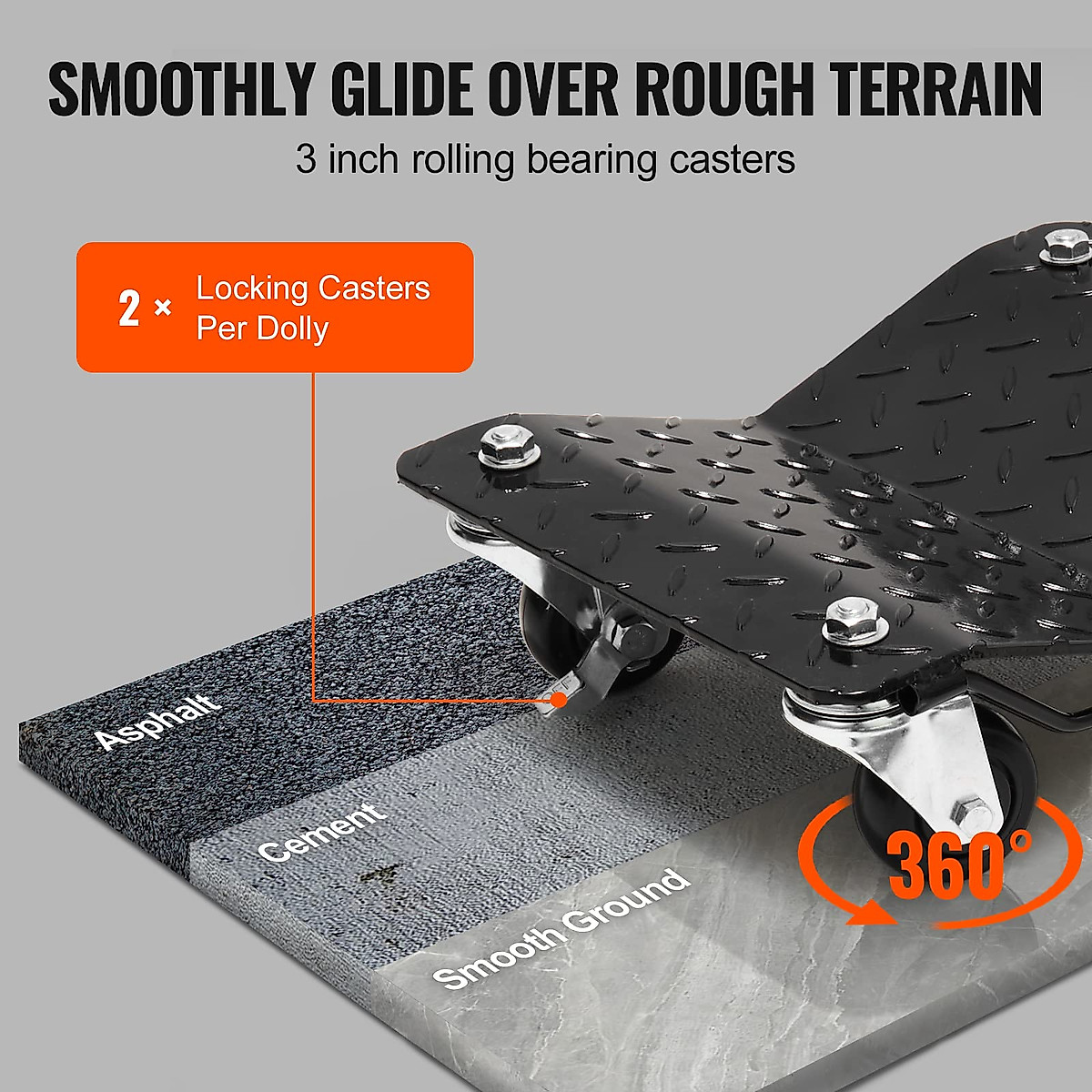 VEVOR Wheel Dolly, 6000 lbs/2722 kg Car Moving Dolly, Wheel Dolly Car Tire Stake Set of 4 Piece, Heavy-Duty Car Tire Dolly Cart Moving Cars, Trucks, Trailers, Motorcycles, and Boats