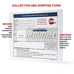 Dog Parasite Worm Mail-in Stool Test Kit and Laboratory Services for Detecting Harmful Internal Parasites and Worms in Dogs and Evaluating Your Dog's Worming/Deworming Programs.