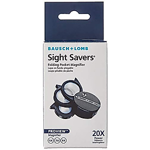 Bausch & Lomb Folding Pocket Magnifier, 5-20x