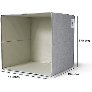 Gav & Griff E. Bear Co. Sloth Storage Cube, Box, Organizer, Container, Bin, 13 inch Kids Cubby, Sloth Design 3 Grey