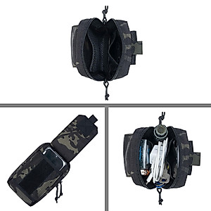 EXCELLENT ELITE SPANKER Tactical EDC Pouch Molle Utility Pouches Phone Holster Pouch Waist Bag Tool Pouch for Molle Accesssories(Multicam Black)