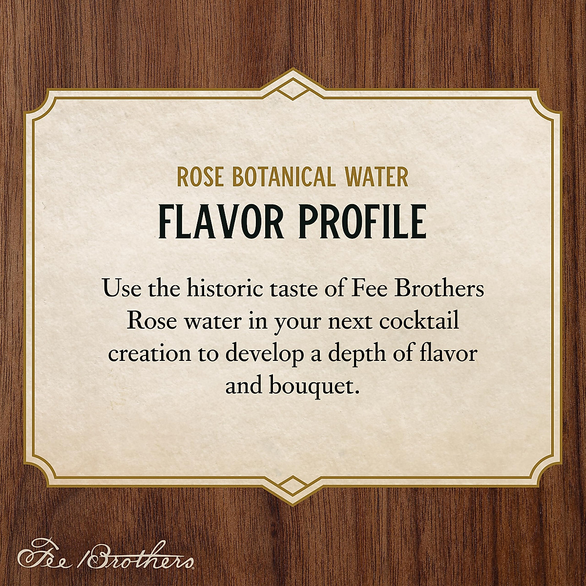 Fee Brothers Rose Botanical Water - Cocktail Mixer, Aromatic Spirit and Floral Flavoring Extract, 5 fl oz