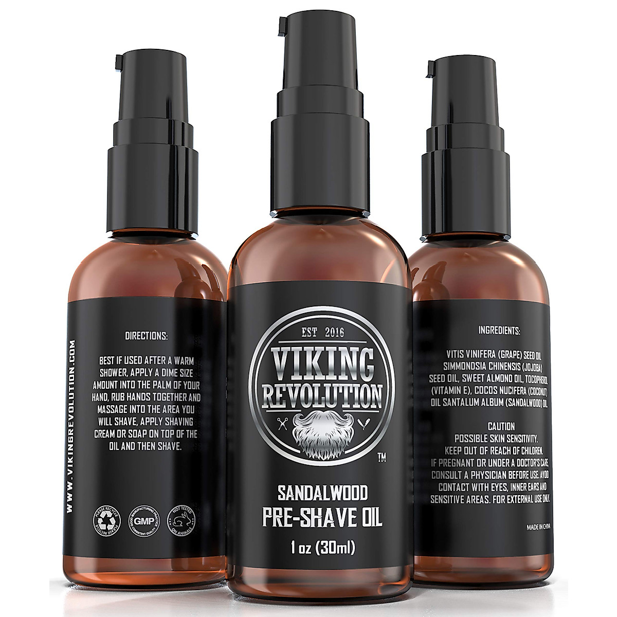 Pre Shave Oil for Men - Best Shaving Oil with Sandalwood for Safety Razor, Straight Razor - For the Smoothest, Irritation Free Shave