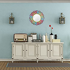 DIY Diamond Painting Mirror Mandala Crystal Diamond Painting Kit Plate Shaped 5D Diamond Art Makeup Mirror for Adults Kids Beginners Christmas Birthday Gifts Art Crafts Home Wall Table Decor (Classic)