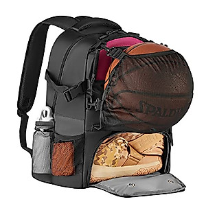 adorence Basketball Backpack with Shoe Compartment(Ball Net, Water Resist) Soccer Bag/Volleyball Backpack- RoseRed