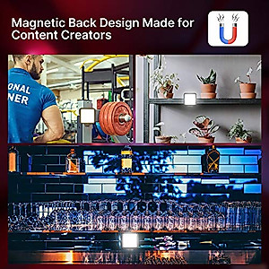 VIJIM Ulanzi VL49 RGB Video Light w 3 Cold Shoe,Mini Rechargeable LED Camera 360degFull Color Portable Photography Lighting Support Magnetic Attraction,2500-9000K Dimmable LED Panel Lamp w LCD Display