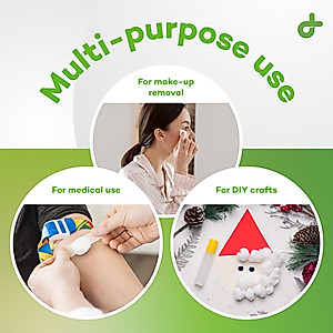 Dealmed Cotton Balls for Face, Makeup & Nail Polish Remover, Medical Uses, & DIY Crafts | Non-Sterile Bulk Pack | Resealable Zip-Locked Bag | 100% Pure Cotton - Soft, Absorbent, Gentle (500 per Bag)