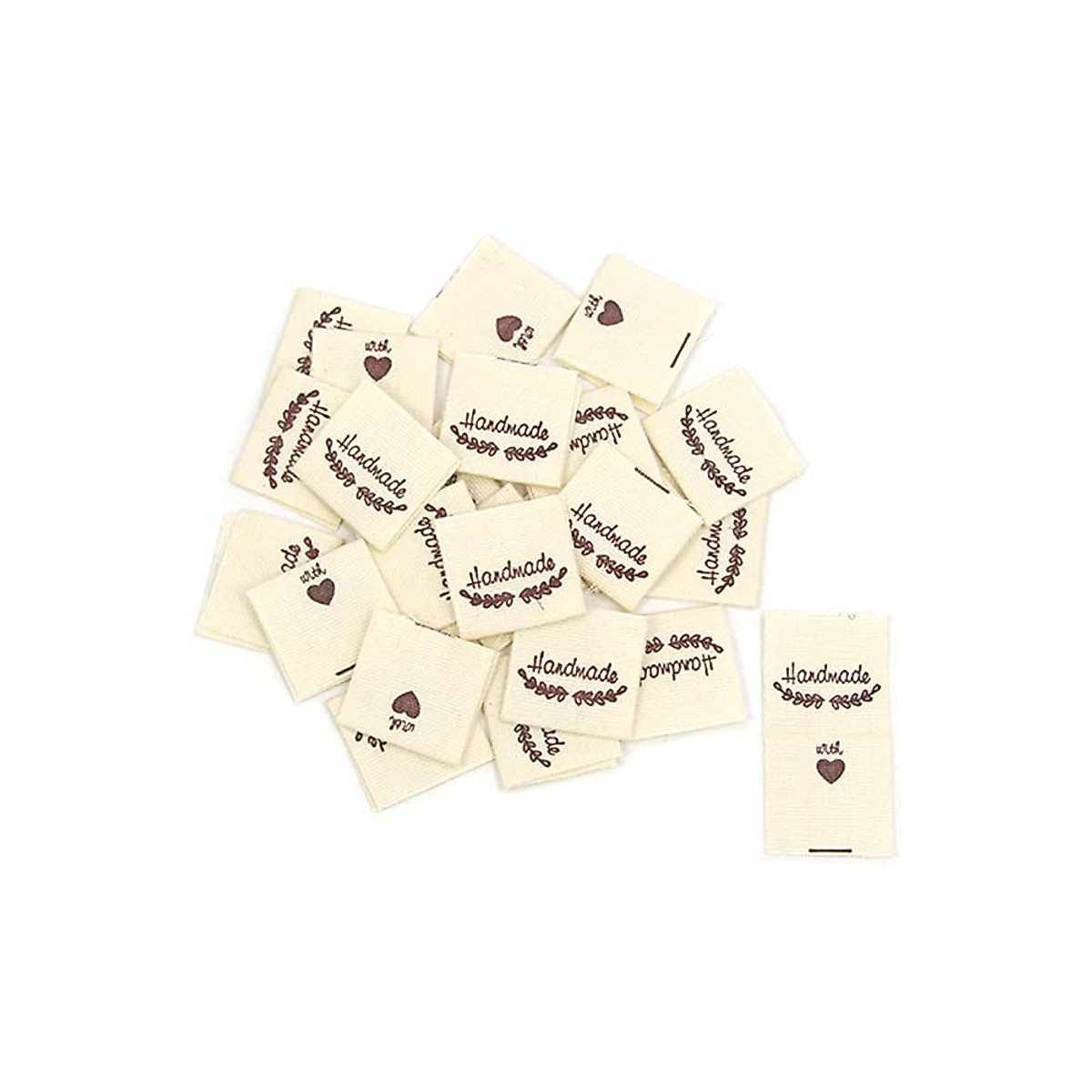 50 Pcs Clothes Cotton Labels Sewing Labels Washable Handmade Labels Garment Clothing Labels for DIY Sewing (#5)