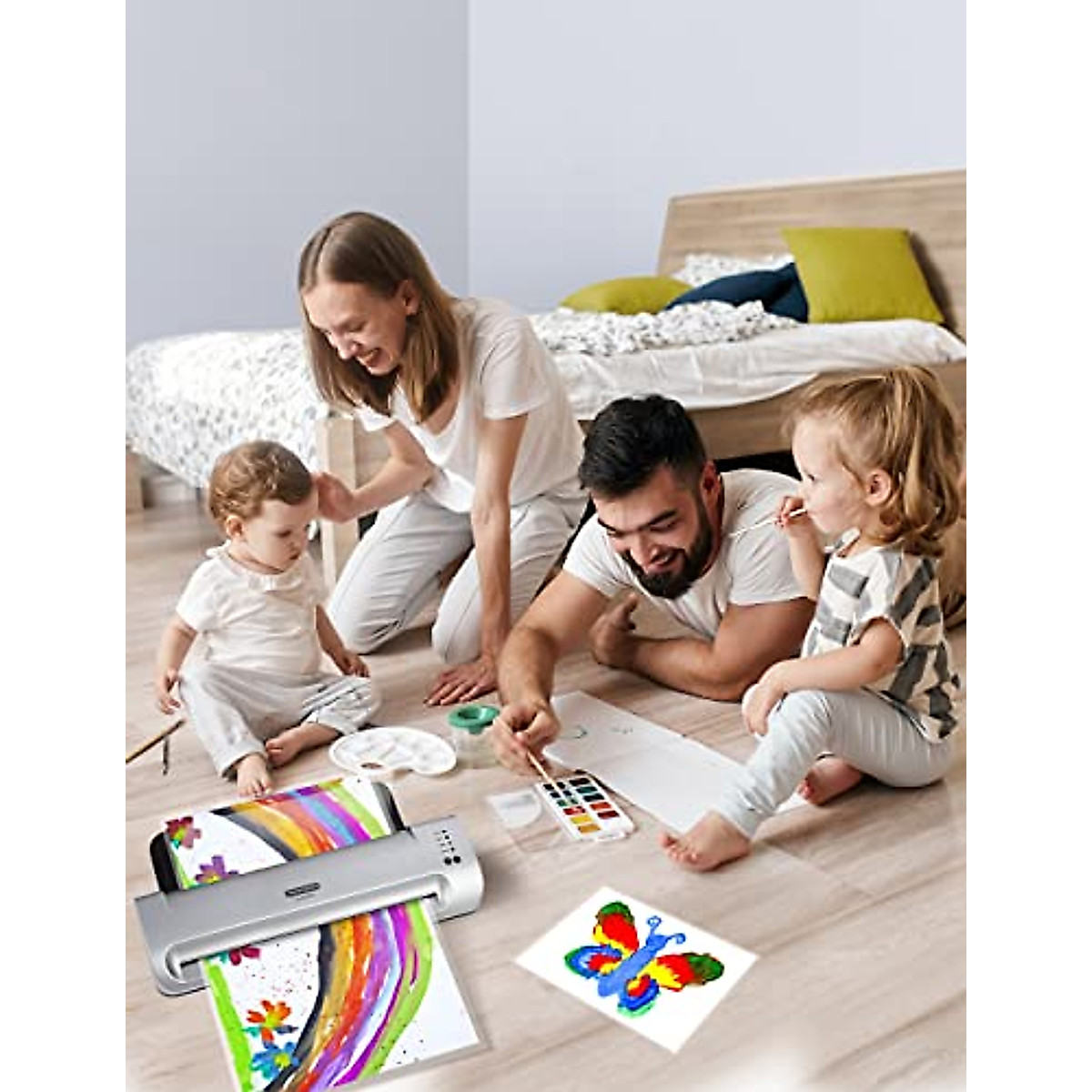 Laminator Machine, SINOPUREN 13-inch Thermal Laminator, with Paper Trimmer, Corner Rounder, 10 Pouches Sheets, Quick Warm-Up, Cold and Hot Laminating for Home/School/Office