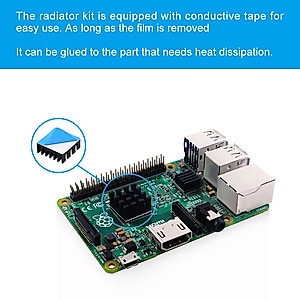 GeeekPi Heatsink Fan Kit for Raspberry Pi, Cooler Fan Heatsink Set with PWM Speed Control Fan for Cooling Raspberry Pi 4, Pi 3 B+, Pi 3 B, Pi 2, Pi B+, Pi Zero/Zero W and Jetson Nano, RockPi