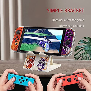 Busjoy Stand for Nintendo Switch, Steam Deck, Switch OLED, Switch Lite, Animal Crossing Angle Adjustable Holder, Portable Foldable Non-Slip Bracket-Black
