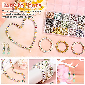 900 Pieces Rondelle Spacer Beads for Jewelry Making, 8mm Rhinestone Spacer Beads Crystal Bead Spacers for Bracelets, Focal Beads for Pen, 15 Colors