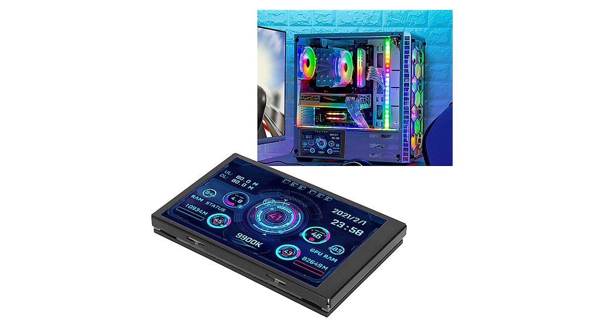3.5 Inch PC Temperature Monitor - Real-Time Data Display