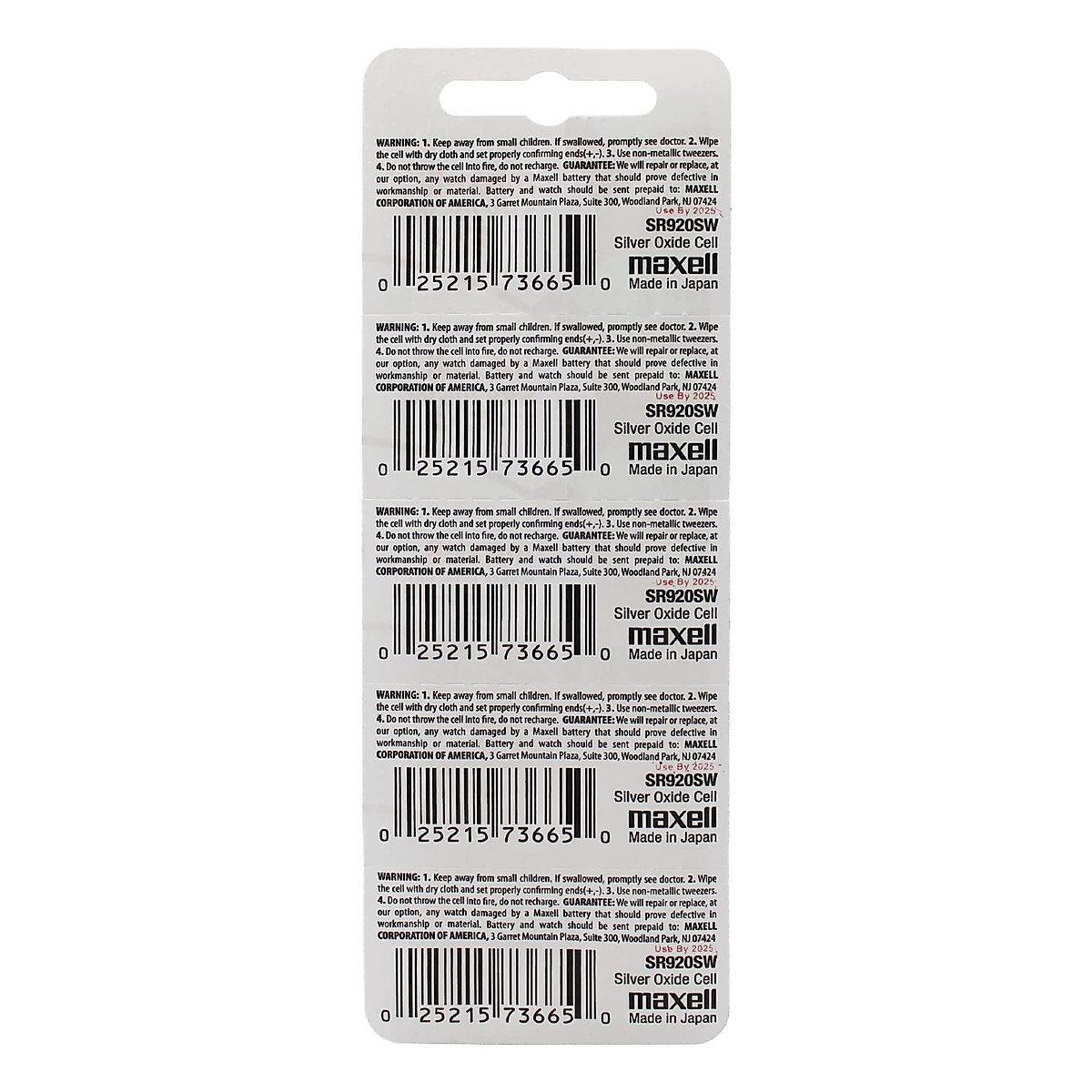 10 Maxell 371 SR920SW AG6 D371 LR920 Batteries, New Hologram Packaging That Guarantees Authenticity