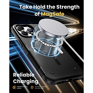 Rockaway Magnetic for iPhone 14 Pro Max Case, [Compatible with MagSafe] [Non-Slip] Heavy Duty Shockproof Phone Cover for iPhone 14 Pro Max 6.7 inch -Black
