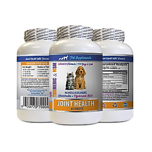 Dog Joint Rescue - PET Joint Health - Dogs and Cats - Turmeric and MSM - Increase Mobility - Decrease Inflammation - Premium - msm for Big Dog - 1 Bottle (60 Tablets)