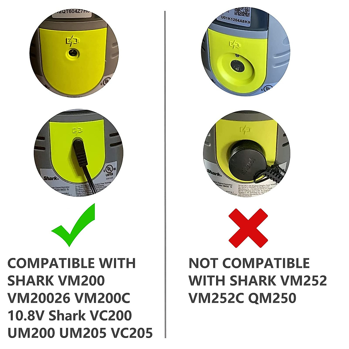 ADRICY Charger for Shark Vacmop VM200 VM190 VM19026 VMP30 VM20026 VM200C VC200 UM200 UM205 VC205 Series 10.8V Li-ion Battery Pro Cordless Hard Floor Vacuum Mop