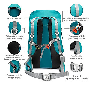 JEBATOXI 36L Waterproof Lightweight Hiking Backpack Daypack with Rain Cover for Backpacking Travel Climbing Camping Skiing