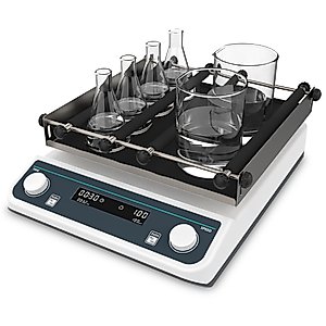 Lab Digital Orbital Shaker Mixer | 9.85"x9.85" Plate Size Adjustable Speed 40-200RPM Capacity 2KGS | Timed and Continuous Modes Rotator Shaker for Laboratory