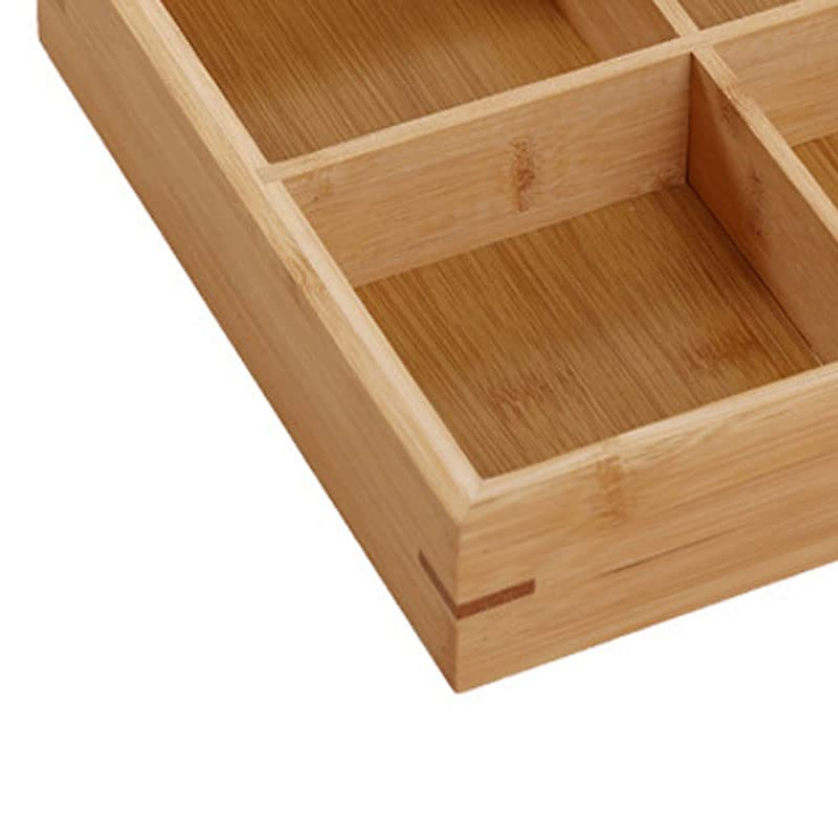 Divided Wooden Tray,Veggie Tray Serving Tray Divided Platter Wooden Food Server Multi Compartments Serving Tray for Hot Pot Restaurants Sushi Plate (4 Compartments)