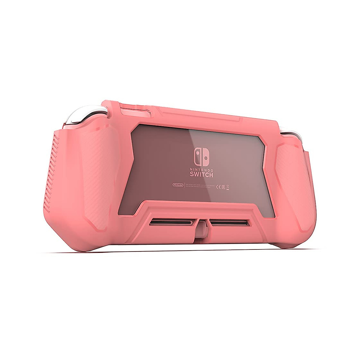 Protective Case for Nintendo Switch Lite, Switch Lite Case with Detachable Screen Protector Cover + Hand Grip Case Compatible with Nintendo Switch Lite 2019, Pink
