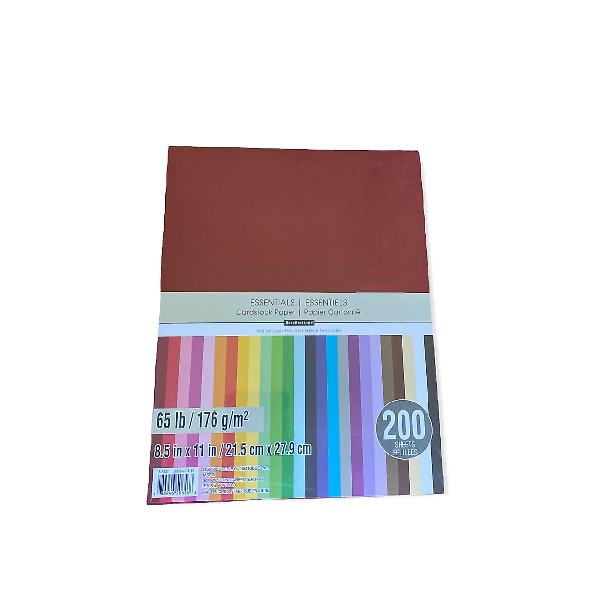 Recollections Cardstock Paper, Essentials 20 Colors - 200 Sheets 8-1/2 X 11
