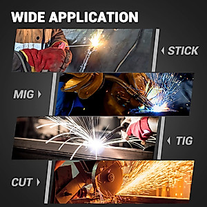 AUTOGEN Welding Helmet, Large Viewing Screen 4.05"X3.54" Auto Darkening Welding Helmet True Color Solar Power 4 Arc Sensor Wide Shade 4~5/8-9/13 for TIG MIG Arc Weld Grinding Welder Mask(Colorful)