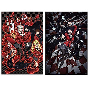 tealn Anime Jabami Yumeko Kakegurui Gambaling School Wall Poster Painting(S Multi2)