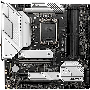 MSI MAG B660M Mortar MAX WiFi DDR4 Gaming Motherboard (mATX, 12th/13th Gen Intel Core, LGA 1700 Socket, DDR4, PCIe 4, 2.5G LAN, M.2 Slots, Wi-Fi 6E)
