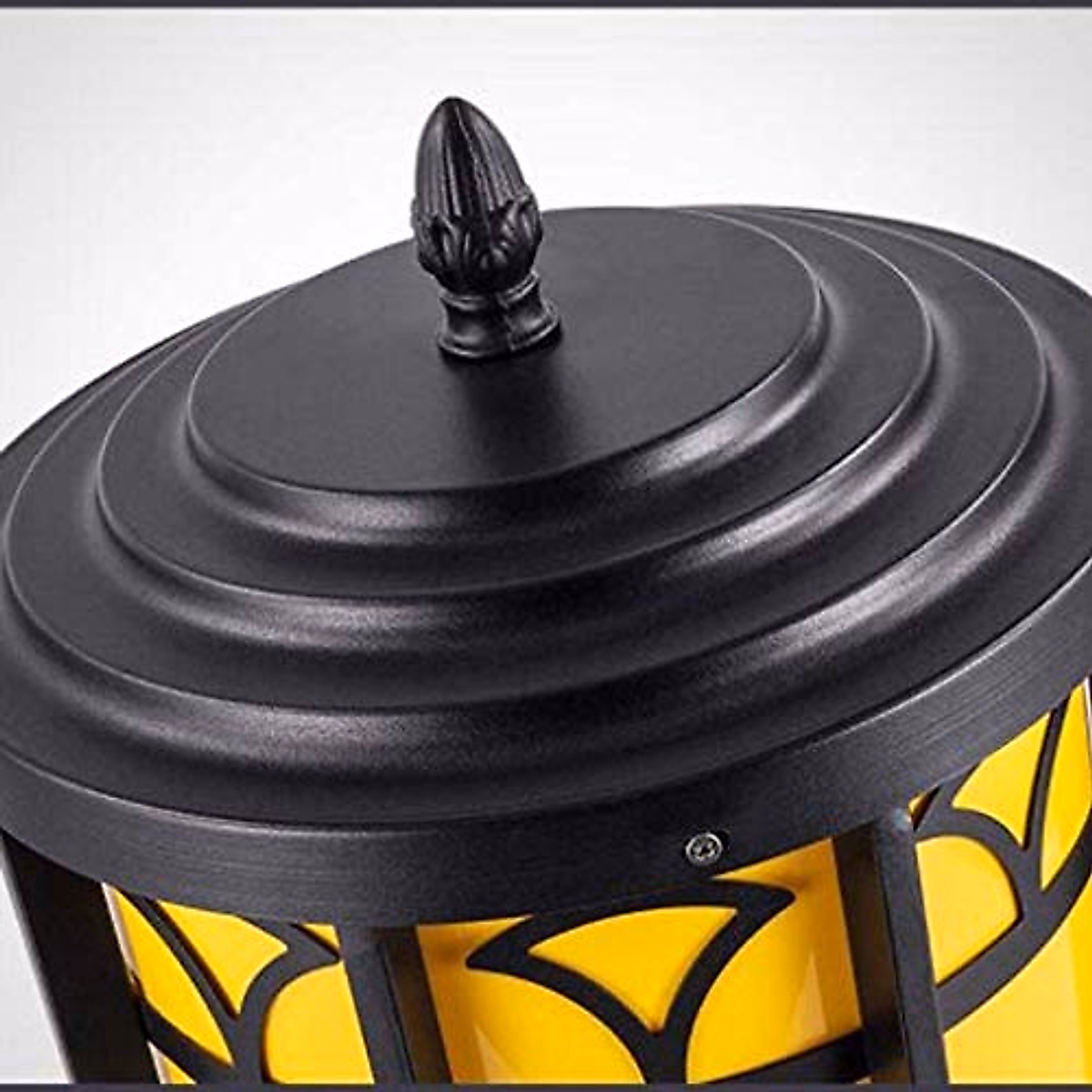 LZQDM Led Outdoor Waterproof Courtyard Lamp Home Wall Lamp Post Head Lamp European Style Courtyard Garden Villa Gate Post Lamp