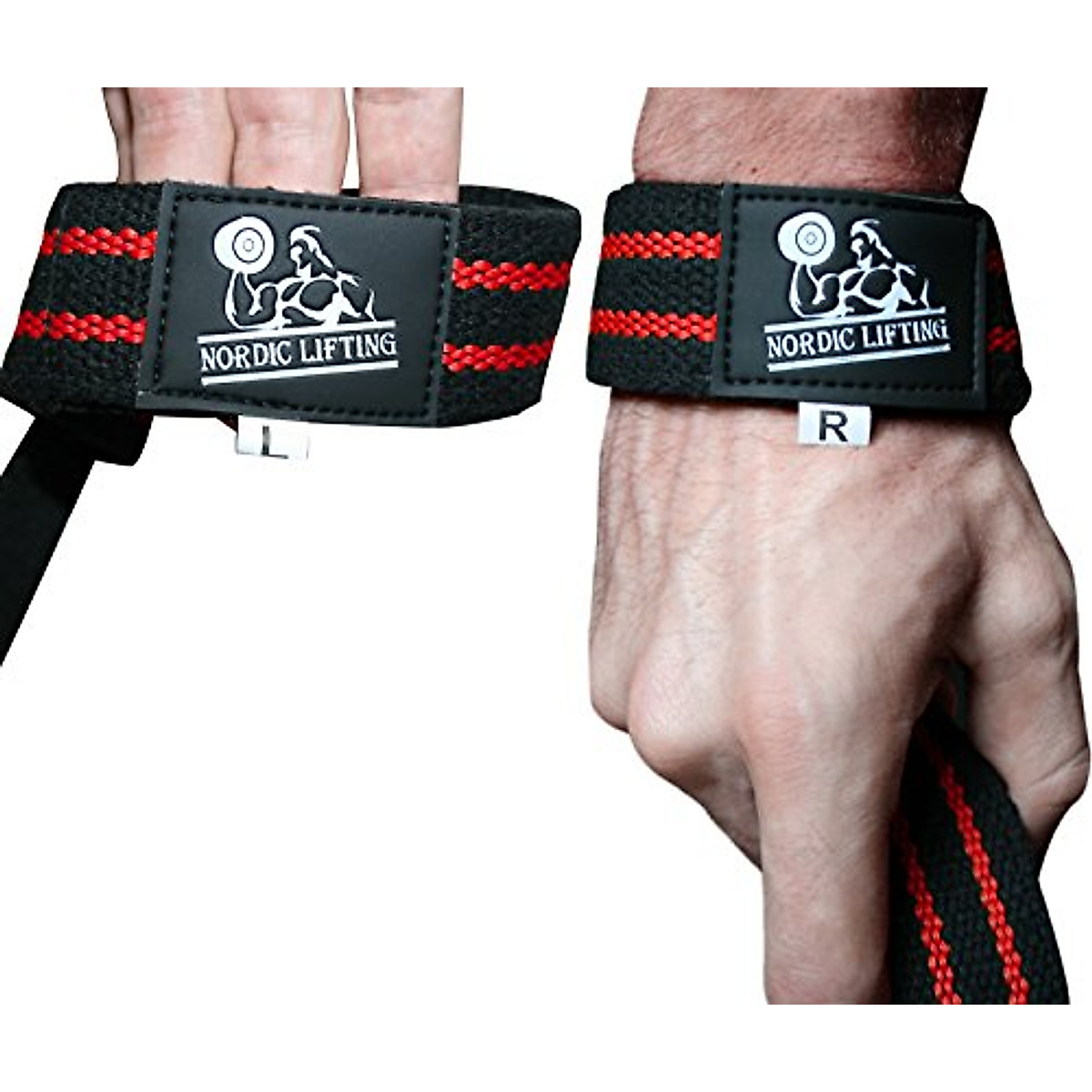 Wrist Wraps + Lifting Straps Bundle (2 Pairs) for Weightlifting, Cross Training, Workout, Gym, Powerlifting, Bodybuilding-Support for Women & Men,Avoid Injury during Weight Lifting-Red