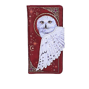 Nemesis Now Embossed Purse, Gothic Wallet, 18.5cm - Snowy Owl