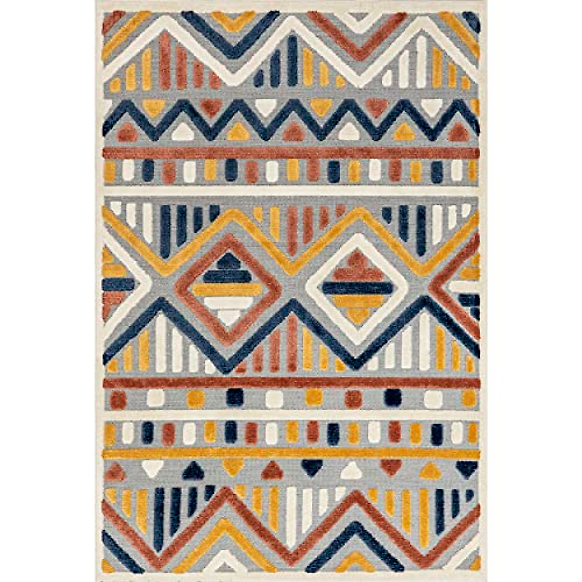 nuLOOM Arlene Colorful Tribal Indoor/Outdoor Area Rug, 5' x 7' 6", Blue