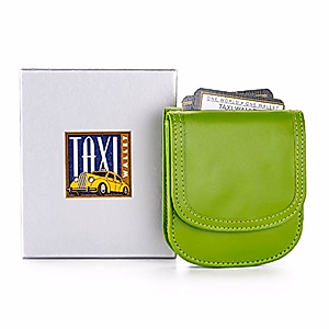 Taxi Wallet - Smooth Leather, Yummy Avocado – A Simple, Compact, Front Pocket, Folding Wallet, that holds Cards, Coins, Bills, ID – for Men & Women
