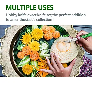 Baijuyi Exacto Knife Craft Knife, Stainless Steel Hobby Knife Set with 3 Exacto Knives+90 pcs Exacto Knife Blades for Precision Carving, DIY, Art, Cutting, Scrapbooking,Stencil.