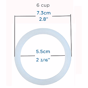 GROSCHE Milano Stovetop Espresso Maker Moka pot 6 espresso Cup - 9.3 oz, Blue and 3 Replacement Seals Gaskets Bundle Stove top coffee maker Moka Italian espresso coffee maker and replacement gaskets
