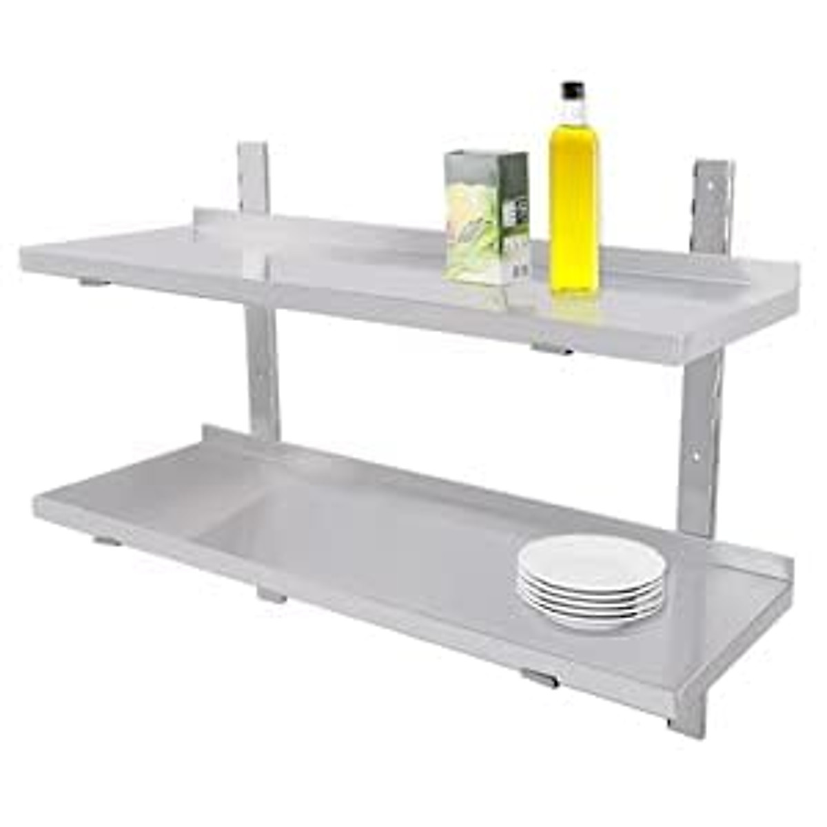 TAIMIKO Stainless Steel Wall Shelf Commercial (Restaurant, Bar, Home, Kitchen, Laundry, Garage and Utility Room) (47.2" x 12.6")