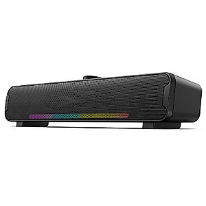 NOOTRY Computer Speakers, Bluetooth RGB Laptop SoundBar, 16W Dual HiFi Stereo with 6 LED Color Mode Soundbar, USB Powered Computer Speakers for Monitor, Phone, PC, Laptop
