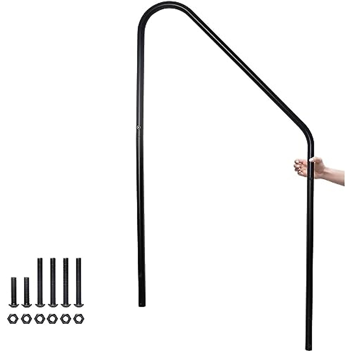 Rv Steps Stool with Handrail,3 Step Ladder, Swimming Pool Ladder Hot Tub Steps Outdoor Mobile Home Stairs for Camper/SPA Pool/Porch (Step Handrail)